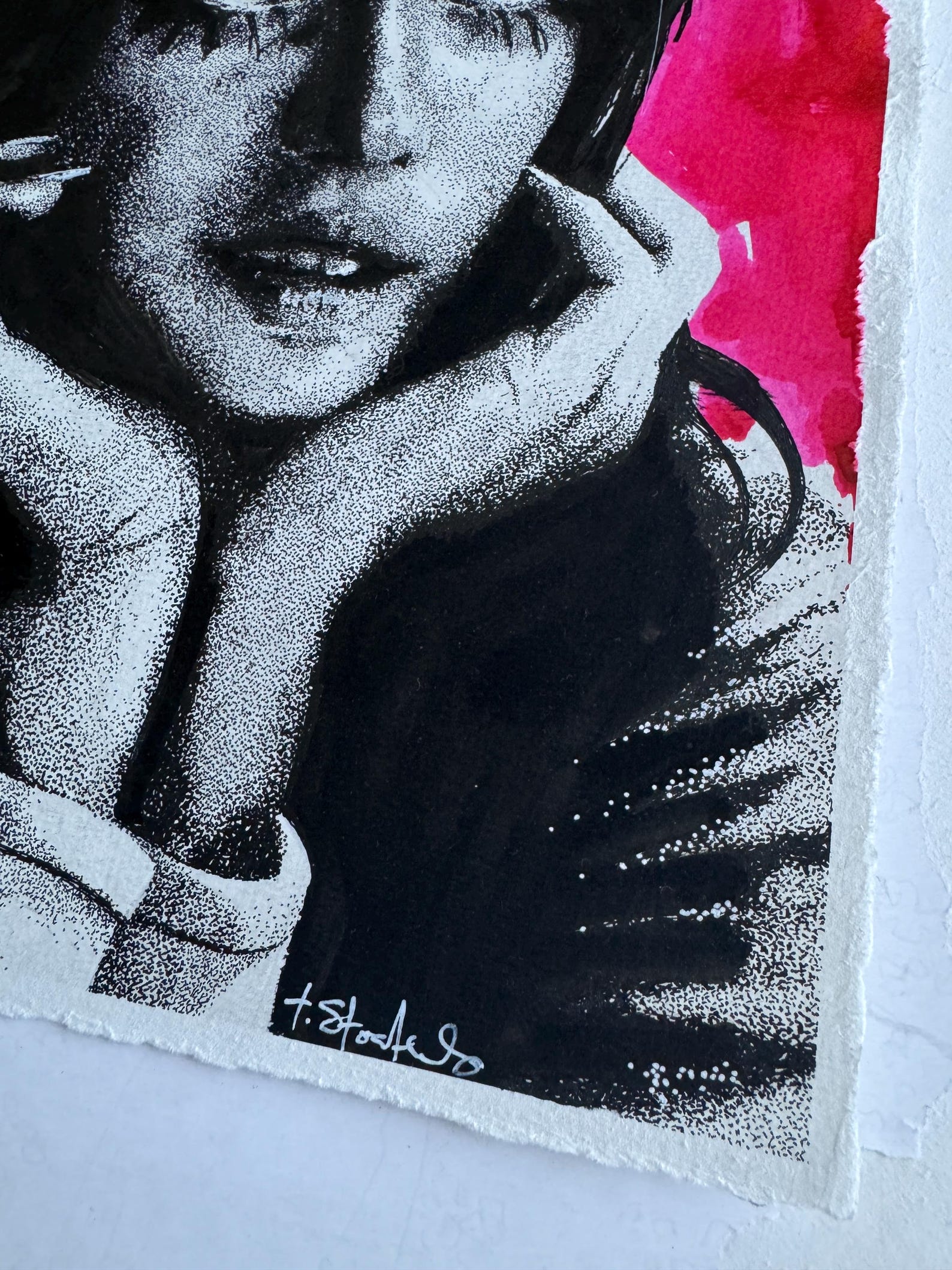 Original Shelly Duval Pop Art, Pointillism Portrait - Etsy