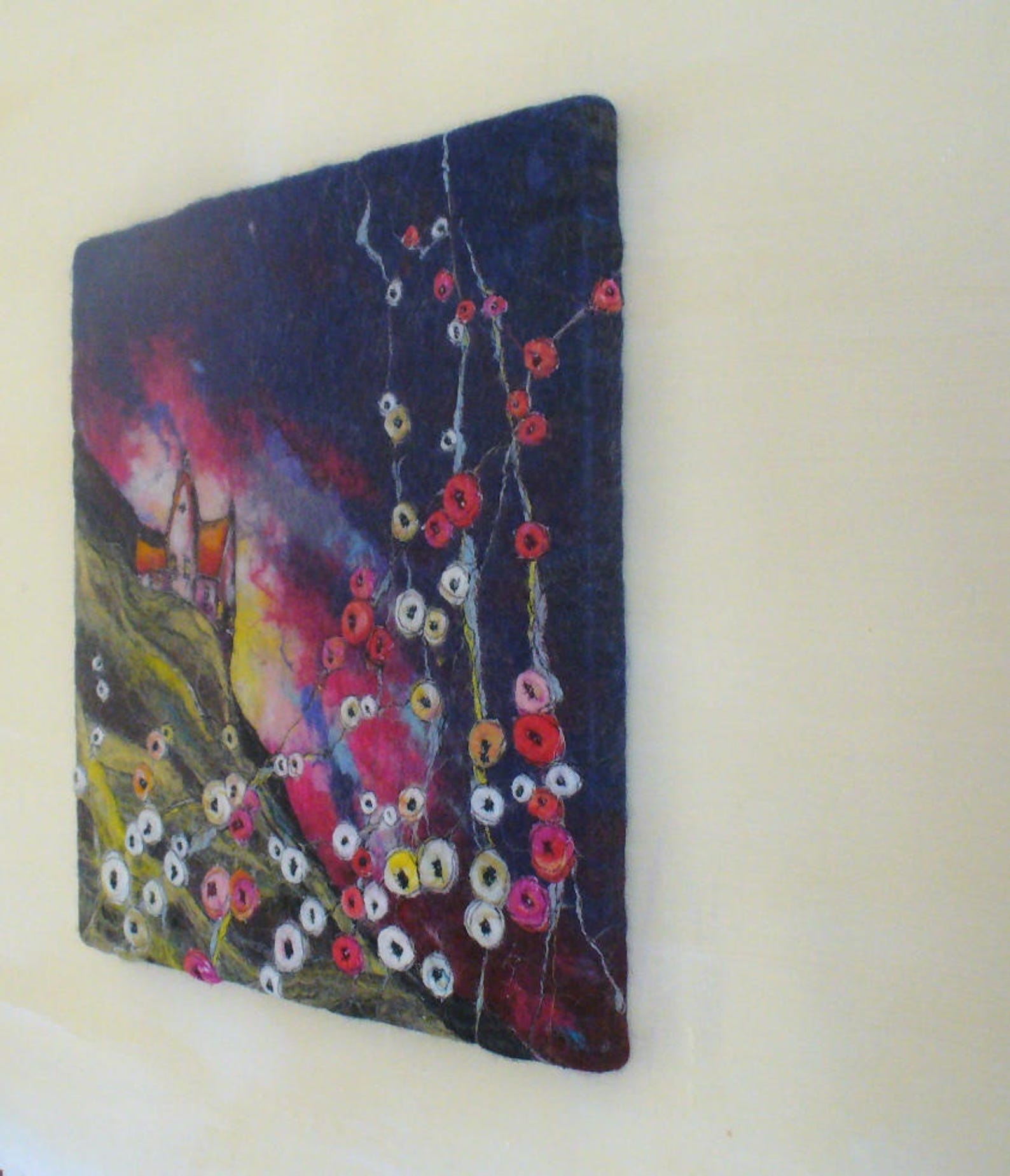 Filz-Bild. Nacht-Landschaft. | Etsy