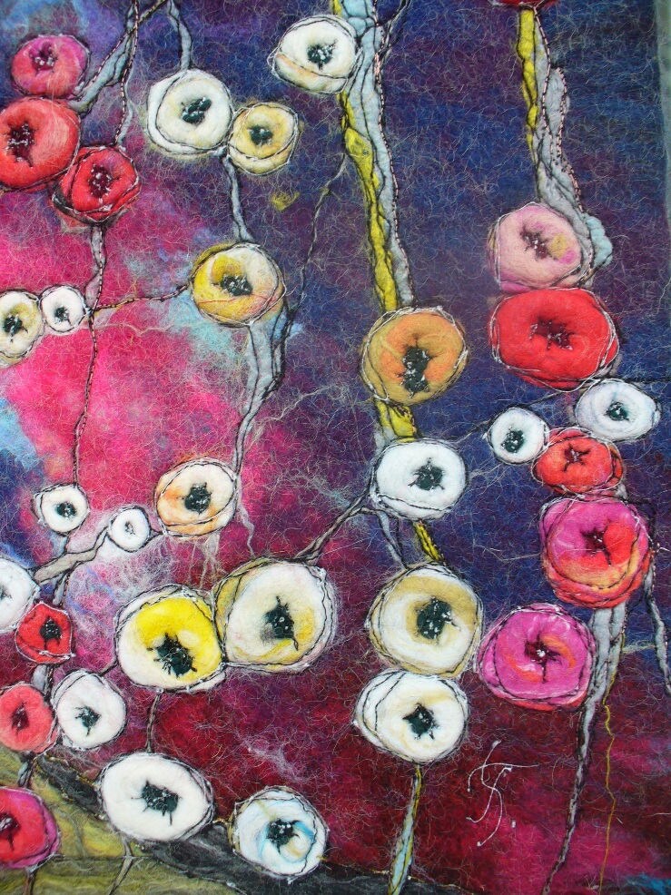 Filz-Bild. Nacht-Landschaft. | Etsy