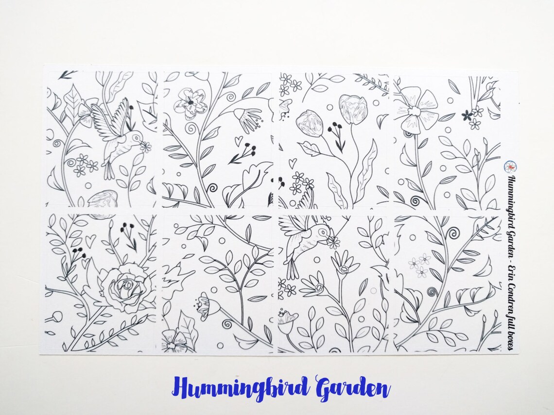 More Inside Coloring Page Full Boxes pt 2 for Erin Condren - Etsy