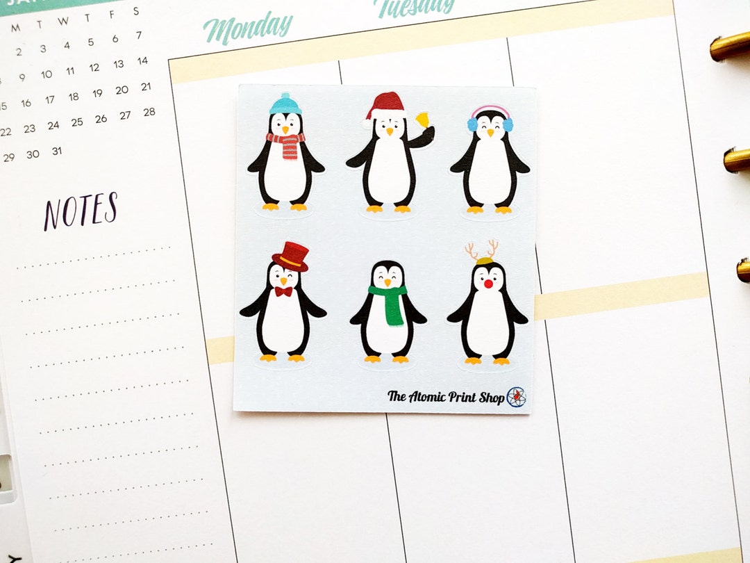 ONE DOLLAR DEAL: Penguins Deco Sheet for Erin Condren, Happy Planner ...