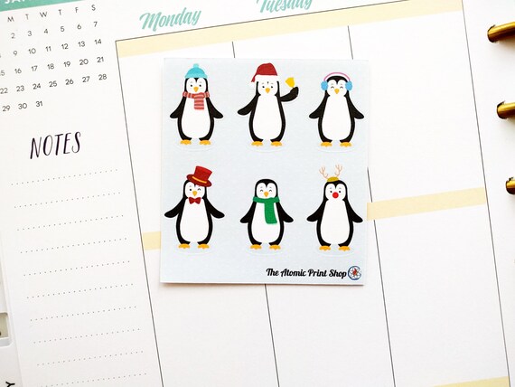 ONE DOLLAR DEAL: Penguins Deco Sheet for Erin Condren Happy - Etsy