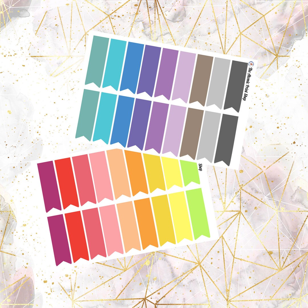 Rainbow Flags Quarter Banners for Planners, Scrapbooking, and More - Etsy