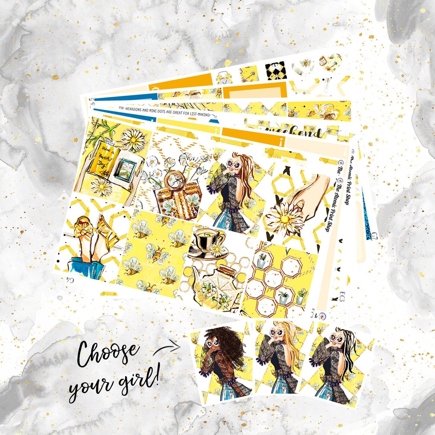 You're Bee-utiful Kit for Erin Condren and Happy Planners - Etsy