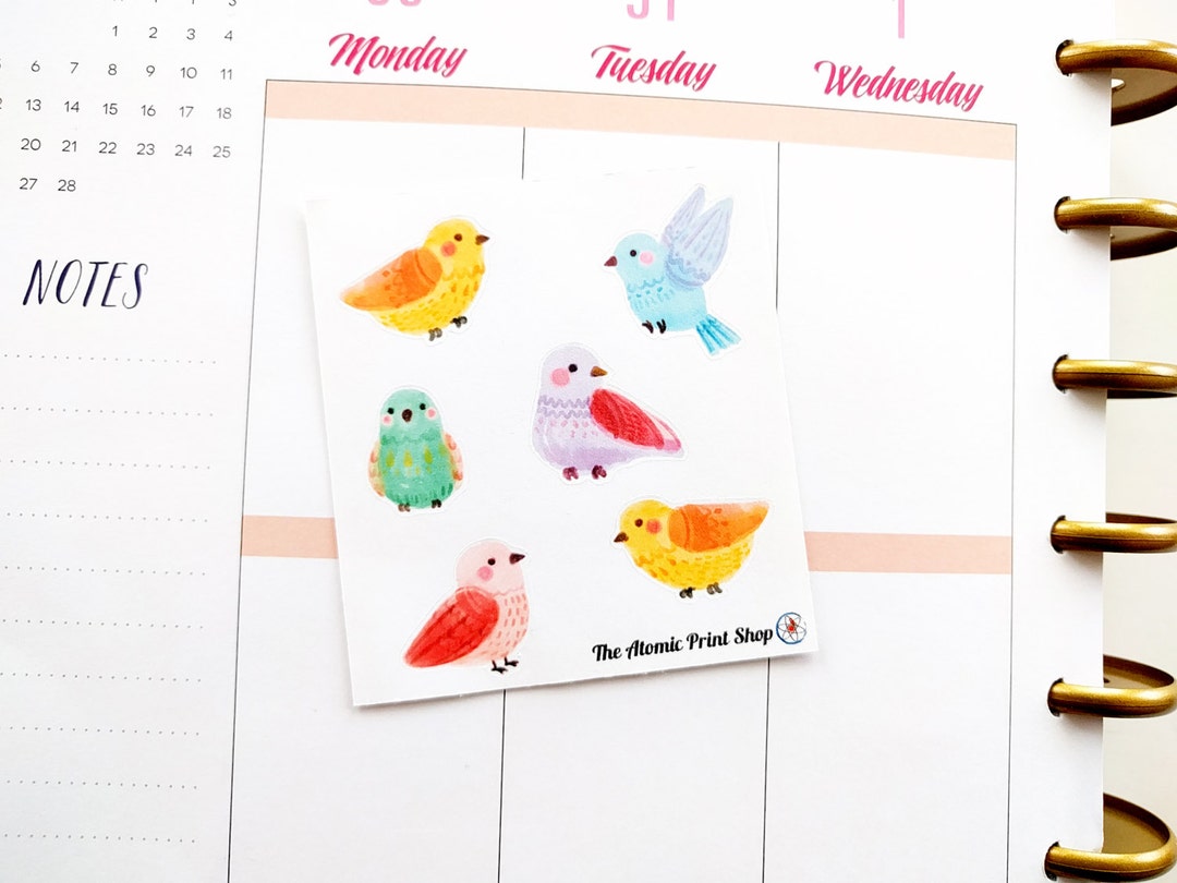 ONE DOLLAR DEAL: Birds Deco Sheet for Erin Condren, Happy Planner ...