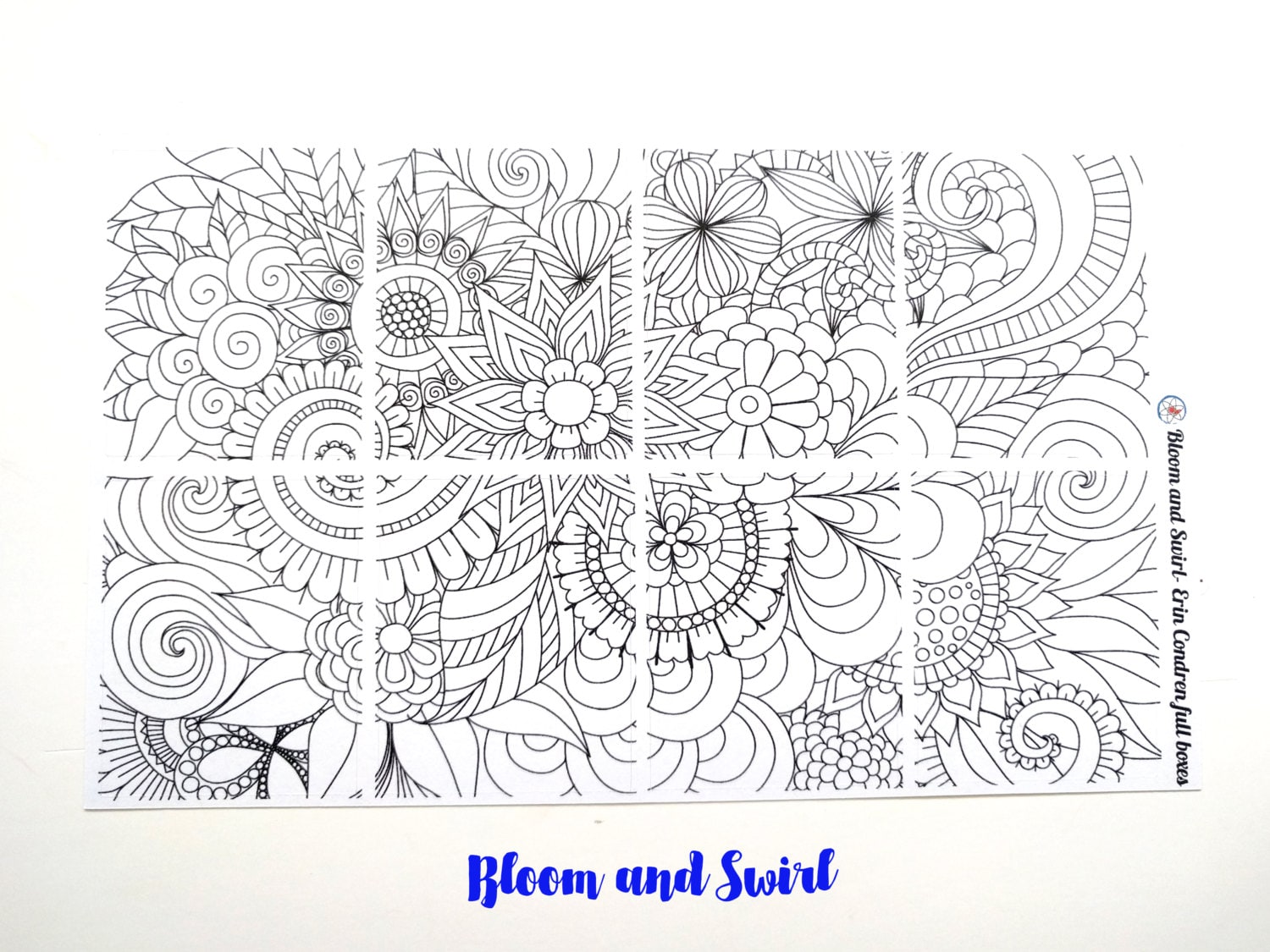 More Inside Coloring Page Full Boxes pt 2 for Erin Condren | Etsy