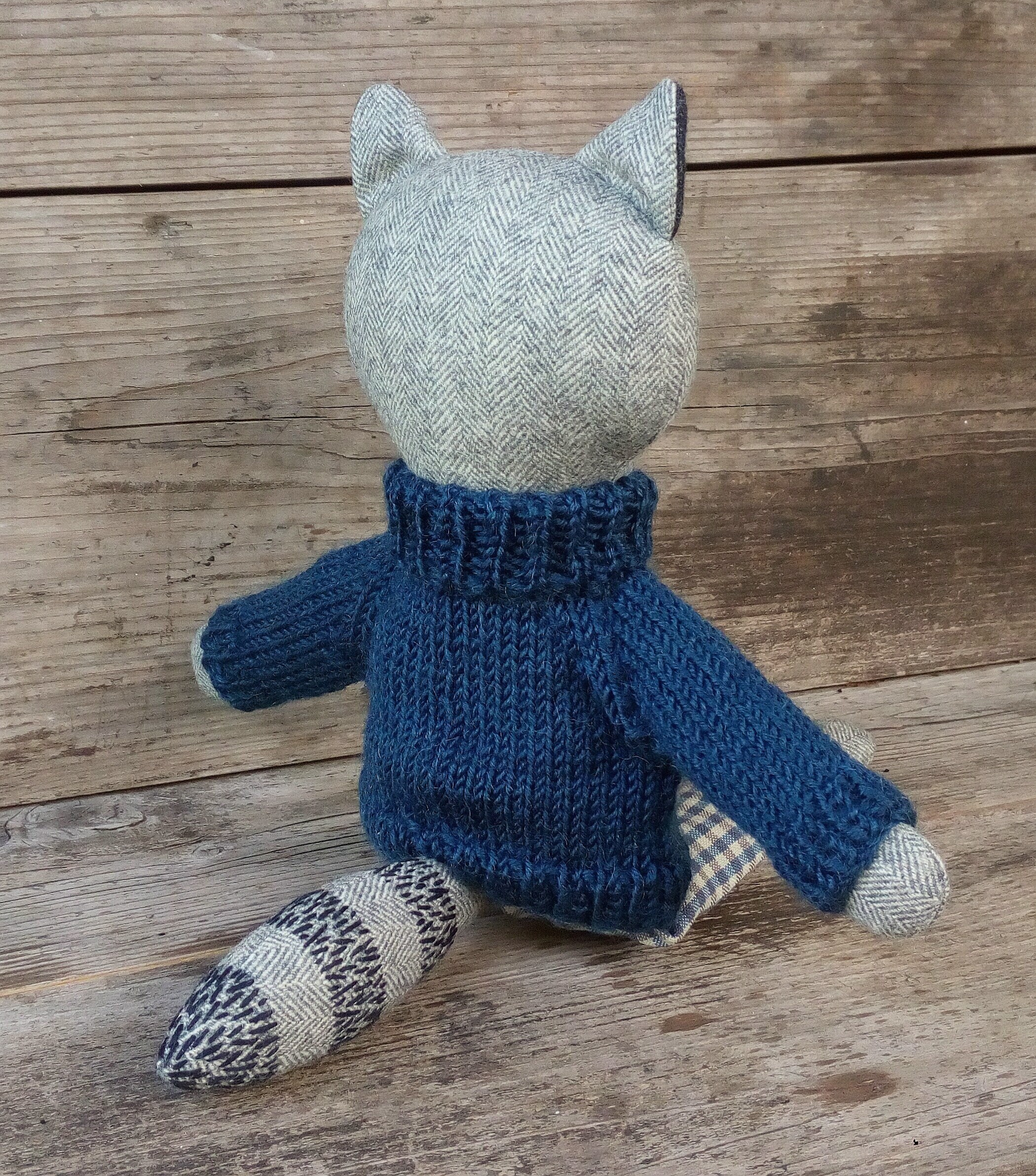 Gray Raccoon Boy Plush stuffed animal doll Woodland wool | Etsy