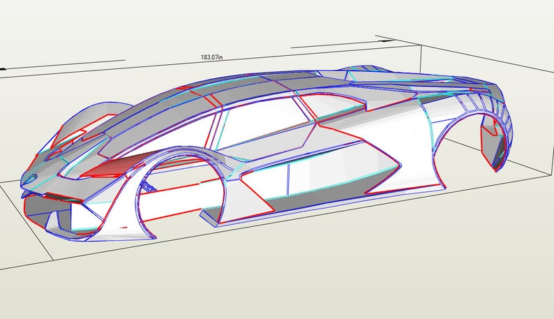 Lamborghini Terzo Millennio Pepakura File Blueprint Plans - Etsy