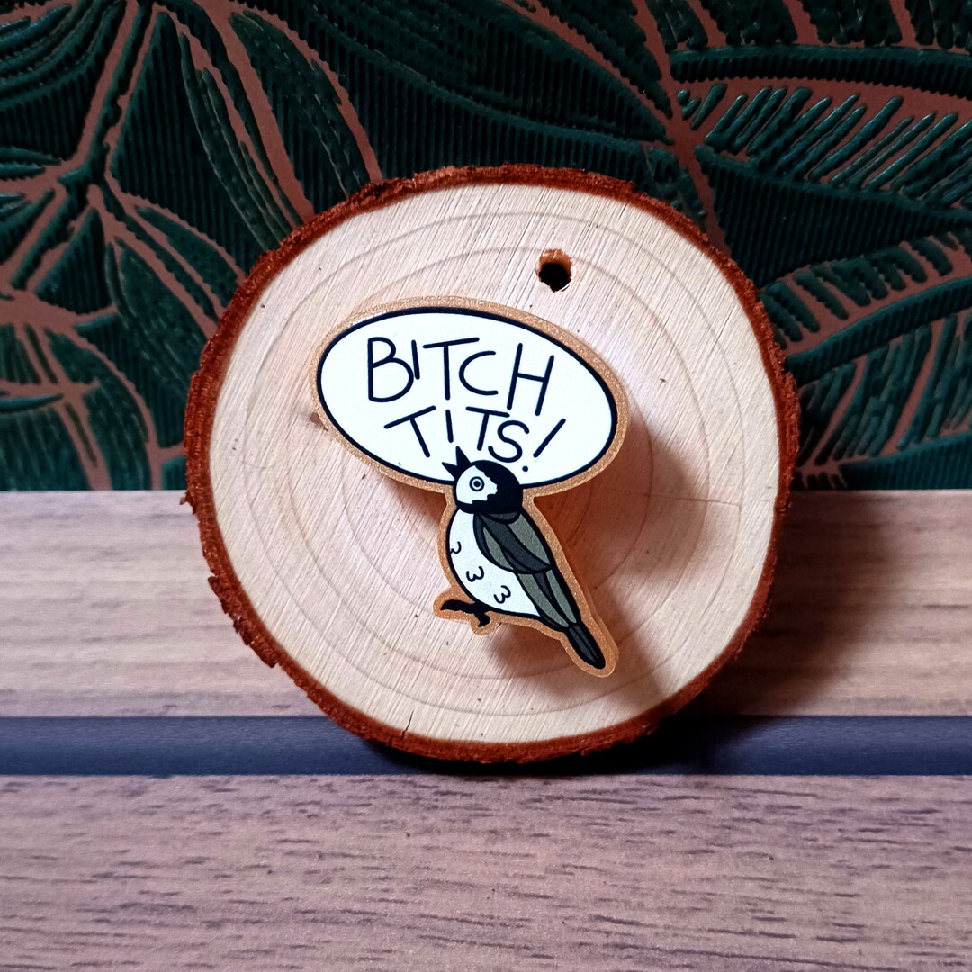 Sassy Bird Badge (gold Acrylic) - Etsy