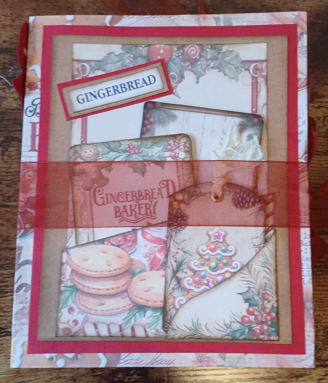 Gingerbread Themed Handmade Journal, Junk Journal, Christmas - Etsy