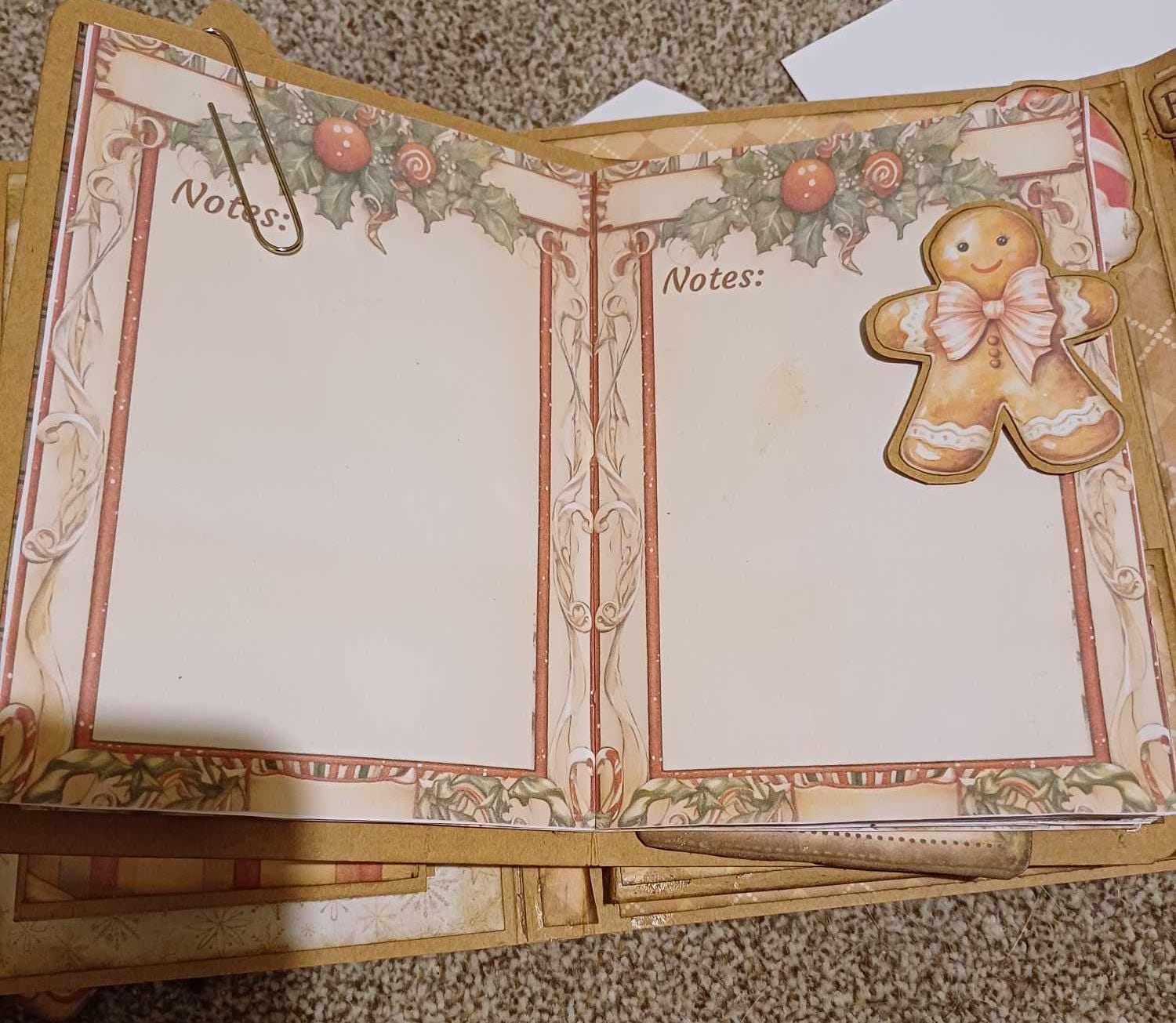 Gingerbread Folio, Mini Journal, Junk Journal, Notebook, Diary ...