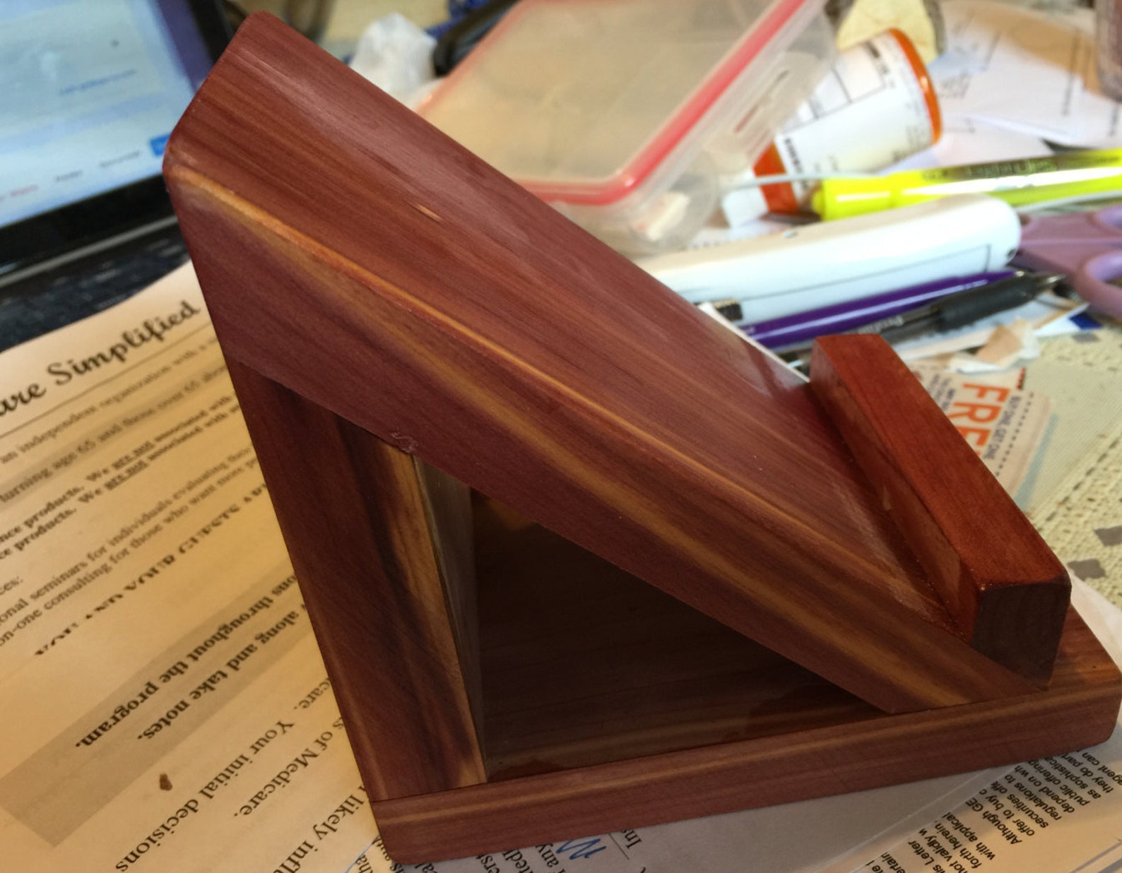 Rustic Wooden Cell Phone Holder Cell Phone Prop Cell Phone - Etsy