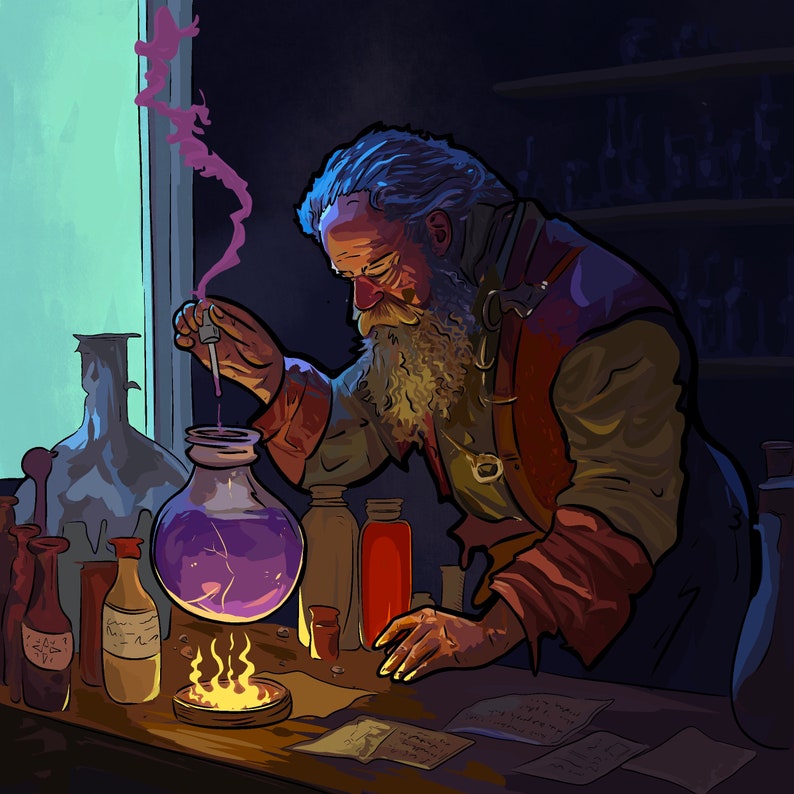 Custom D&D Character Design Concept Art Illustration - Etsy