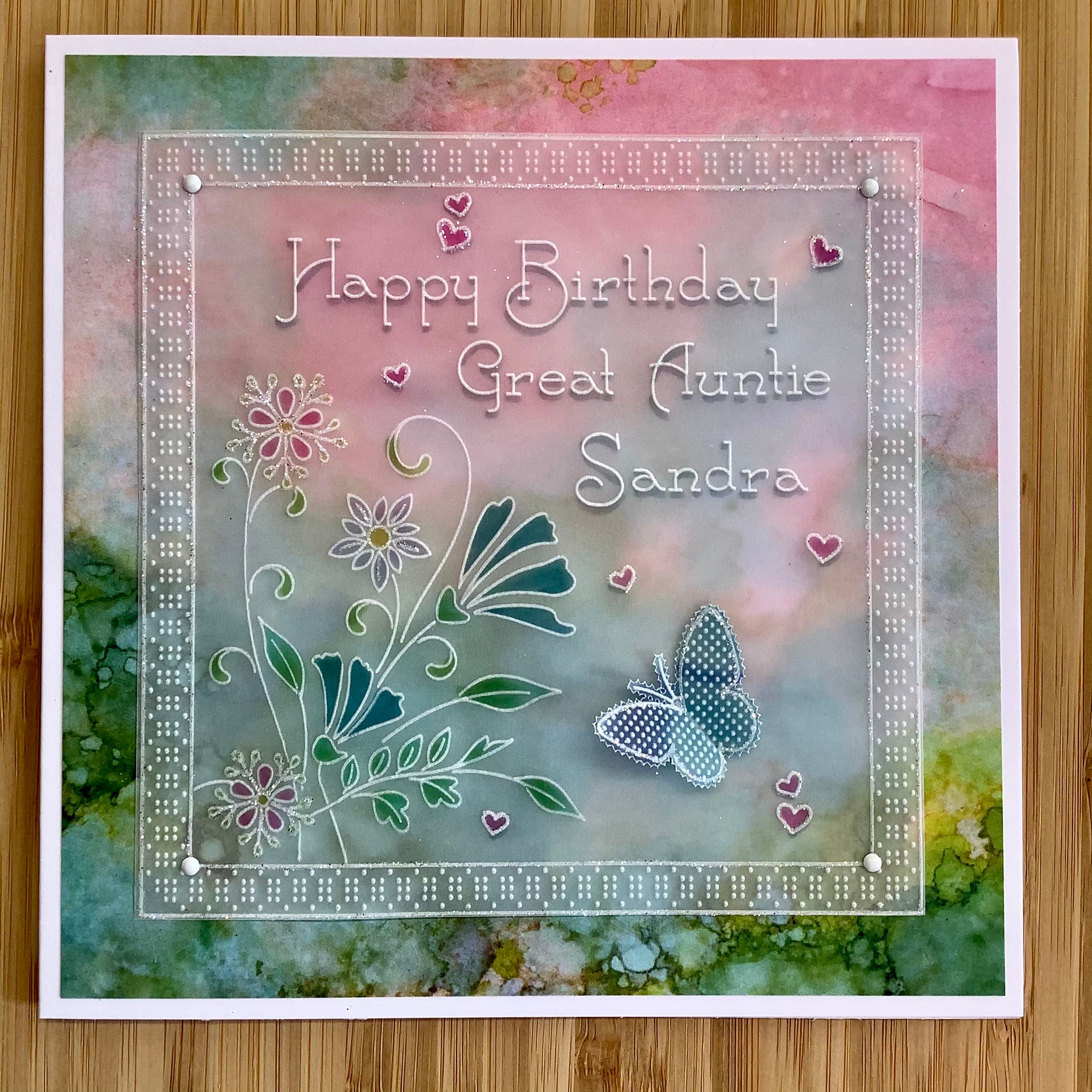Personalized “happy Birthday” Floral 7”x7” Parchment Card - Perfect for ...