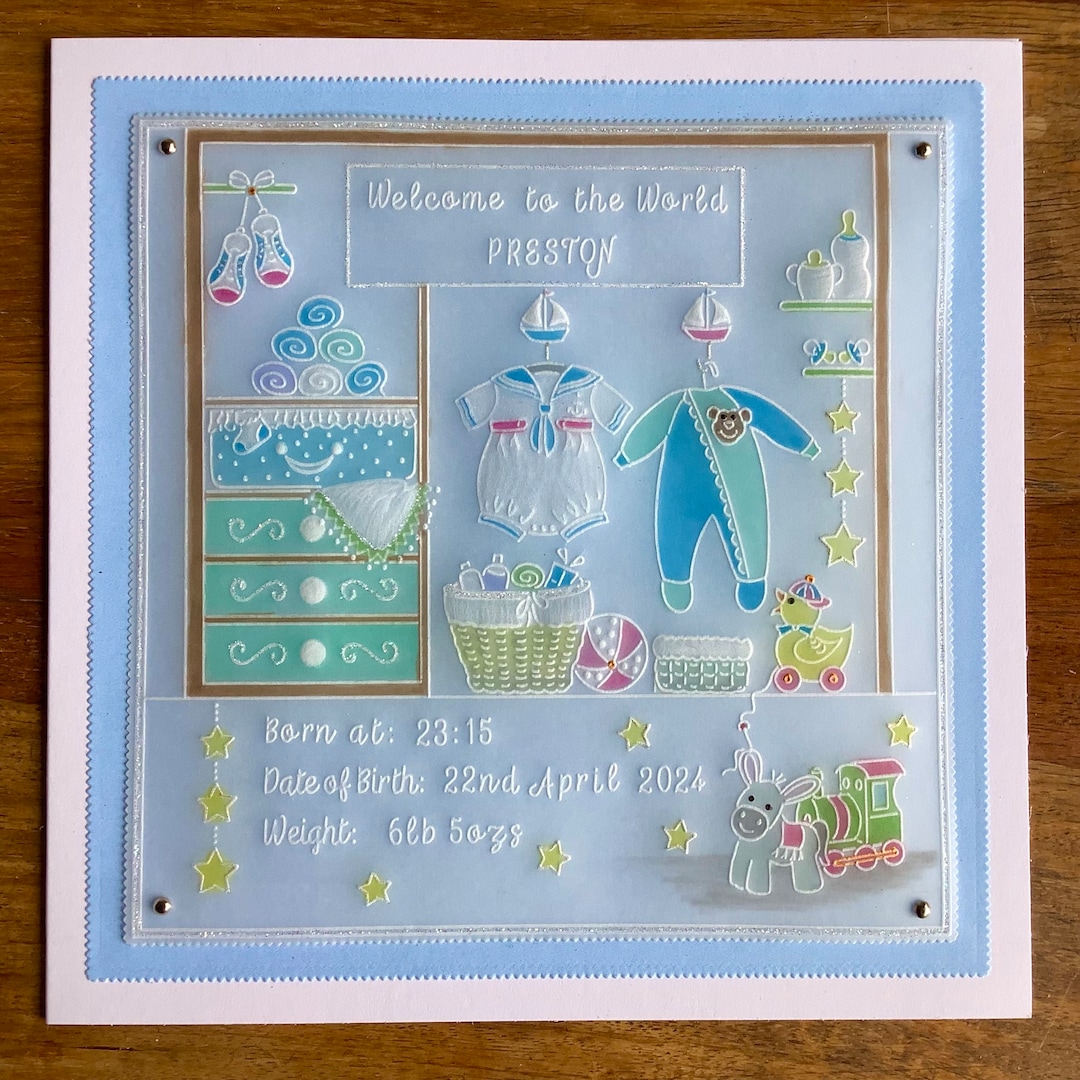 Personalized Baby Congratulations on the Birth of Your New Baby 7"x7 ...