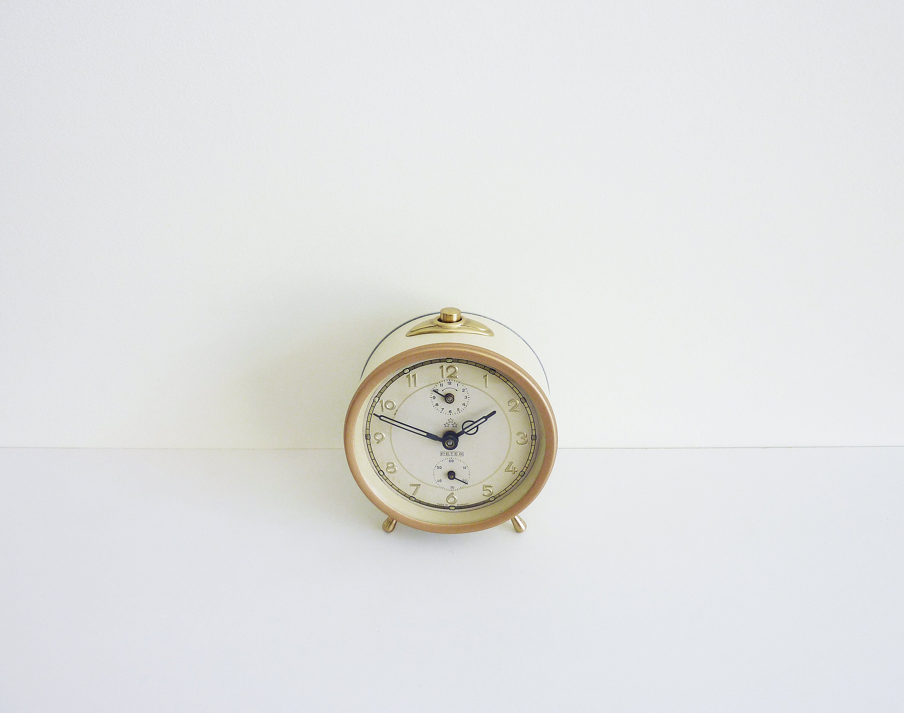 Working Beautiful Antique German Alarm Clock Peter.rare German Clock ...