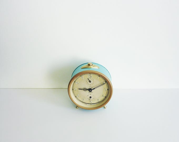 Working Beautiful Antique German Alarm Clock Peter.rare German Clock ...