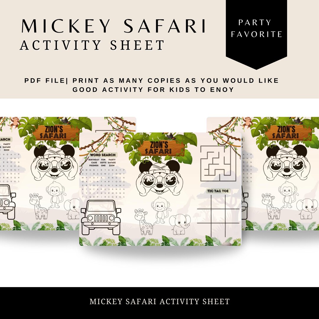 Custom Activity Sheet - Etsy