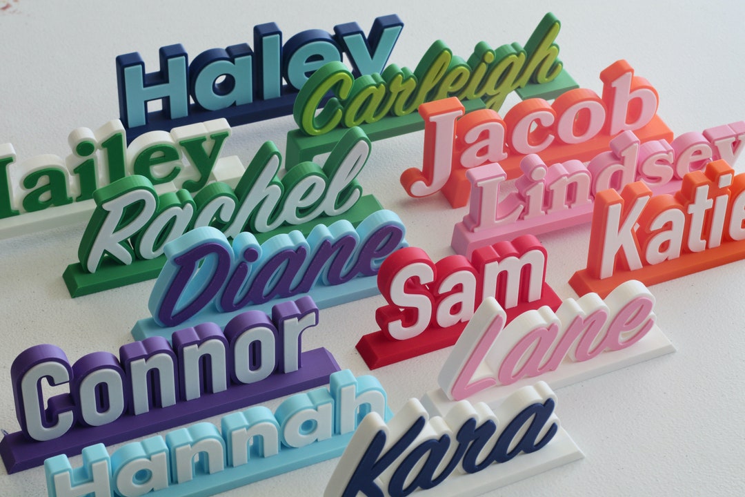 Desk Name Plate, 3D, Multi-color, Custom Made, Desk Accessories, Office ...