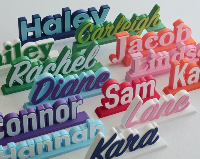 Desk Name Plate, 3D, Multi-color, Custom Made, Desk Accessories, Office ...
