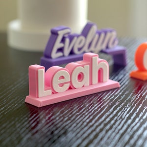 Desk Name Plate, 3D, Multi-color, Custom Made, Desk Accessories, Office ...