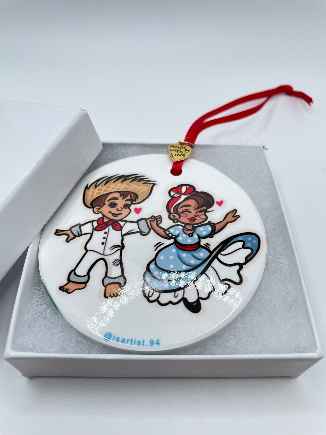 Ornament Jibaritos 2 9 Sublimation Ceramic Ornament Mini Sticker Three Kings Christmas Puerto
