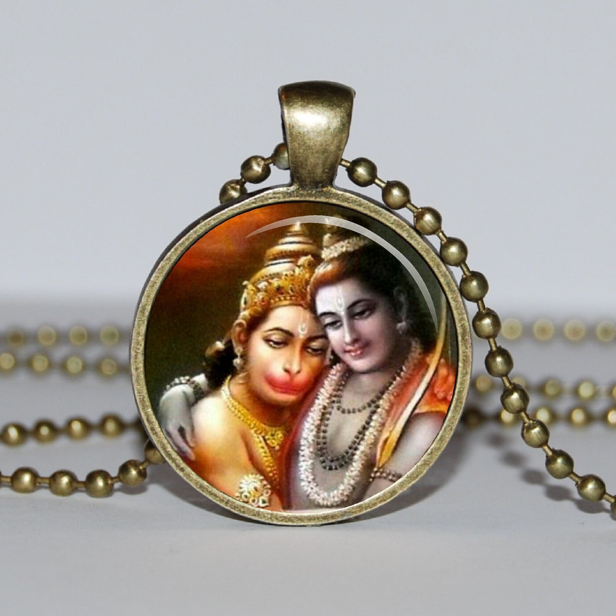 Lord Hanuman Lord Rama PENDANT Ramachandra NECKLACE Vishnu | Etsy