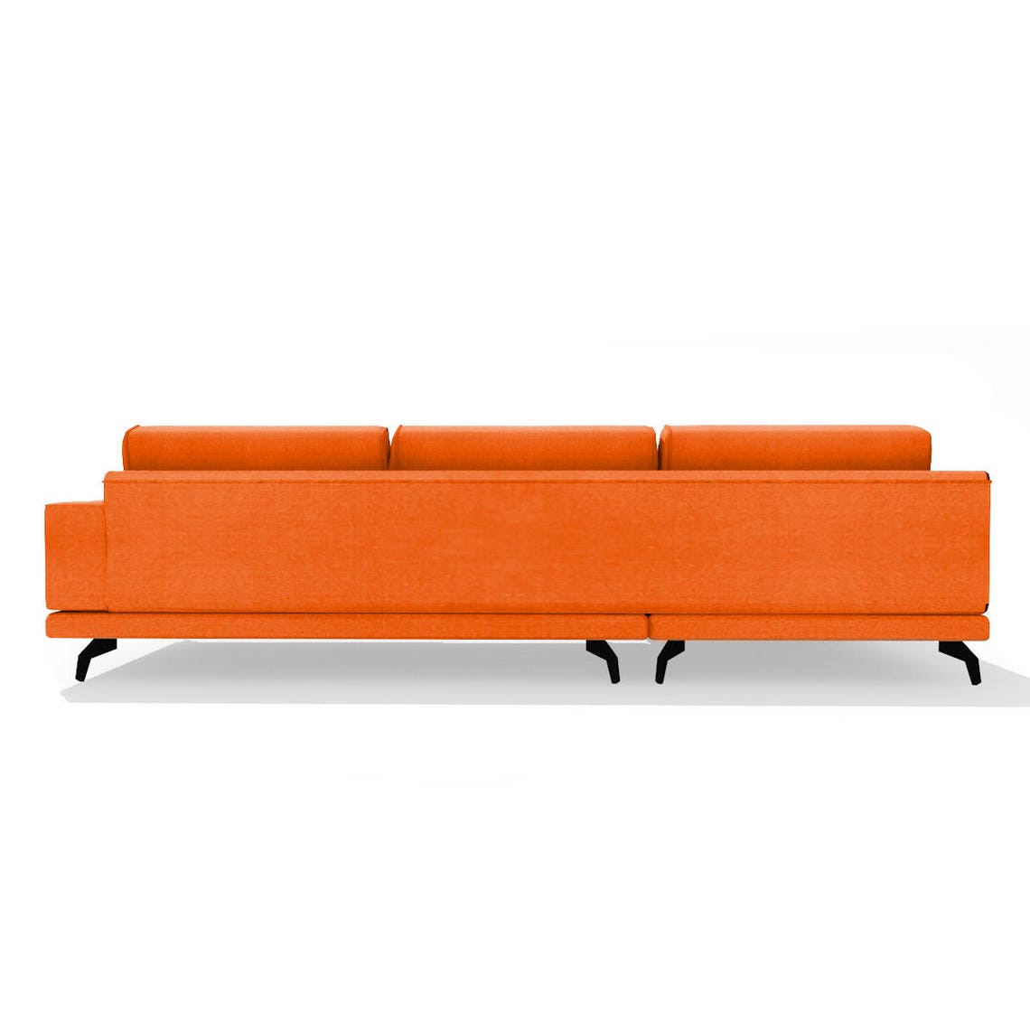 Hannah Corner Sofa Solid Wood Frame Metal Legs | Etsy UK