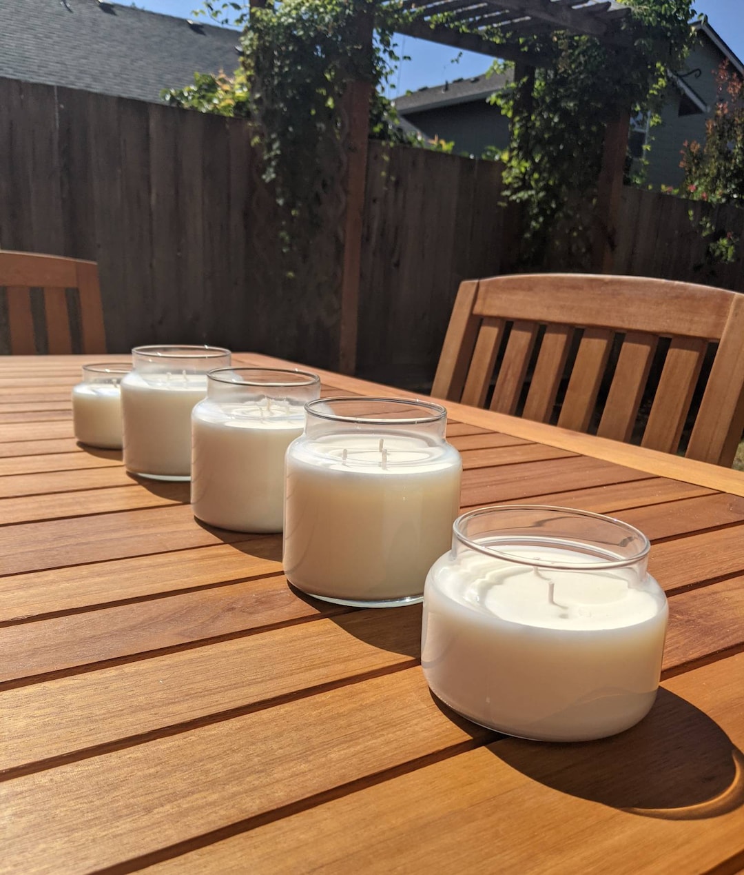 Handmade Soy Wax Candle: 8oz Apothecary Glass Jar, Phthalate-free, Zero ...