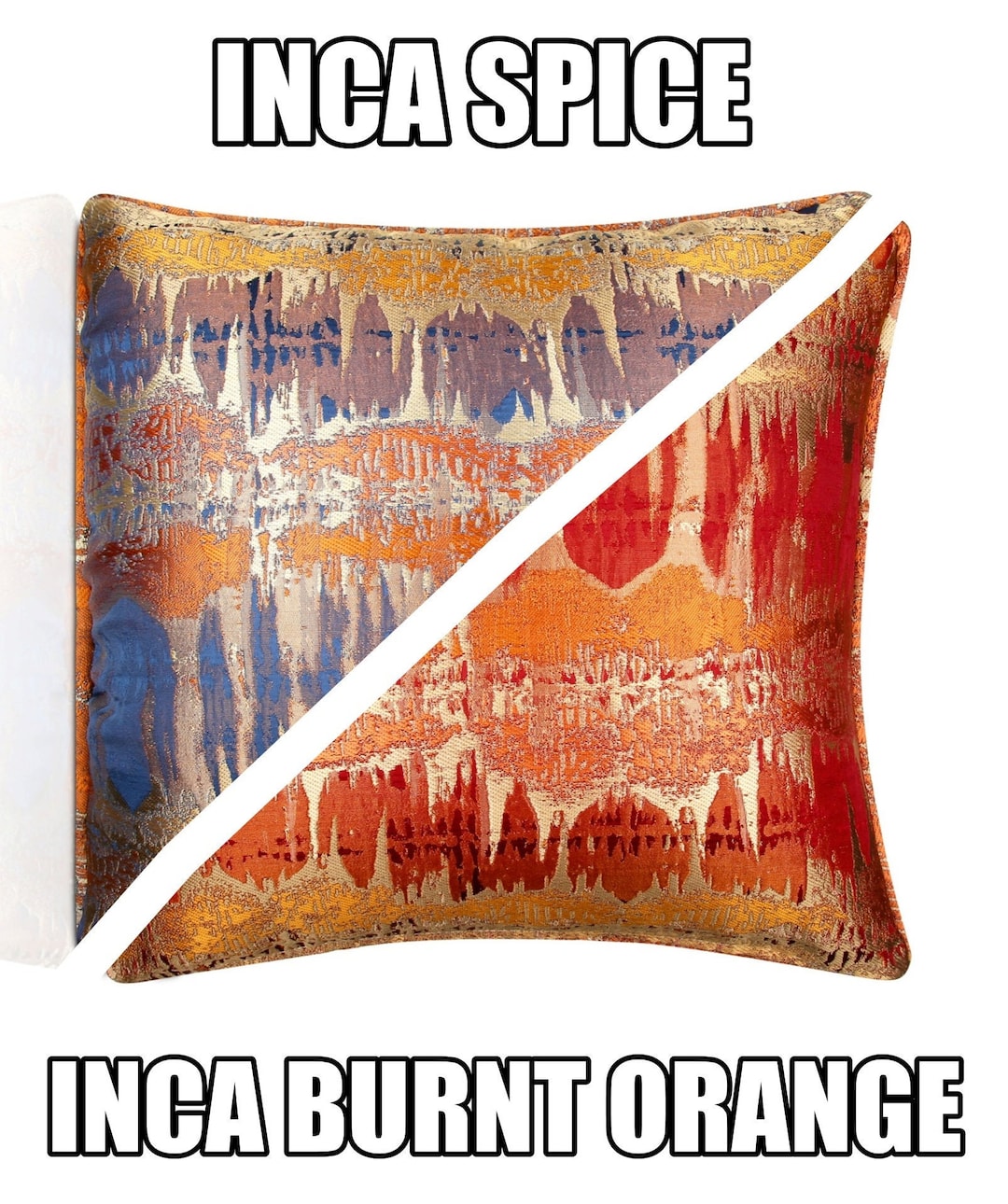 Handmade Inca Navy Spice or Burnt Orange Cushion Cover ONLY, Blue, Red ...