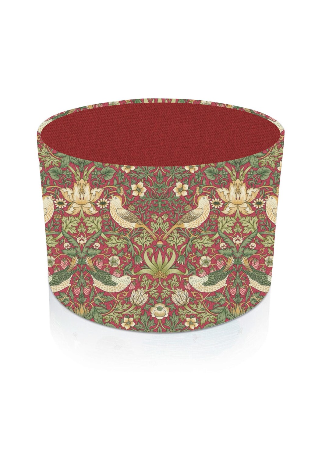 William Morris Strawberry Thief Crimson / Cardinal Red Table, Ceiling ...