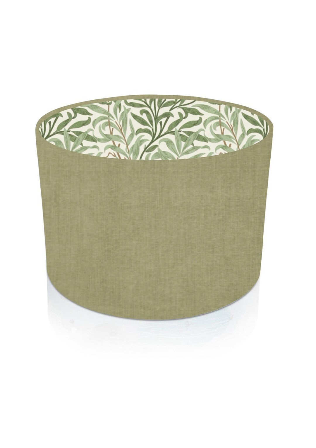 Pistachio Green Lampshade, William Bough Sage Interior, UK Made - Etsy UK