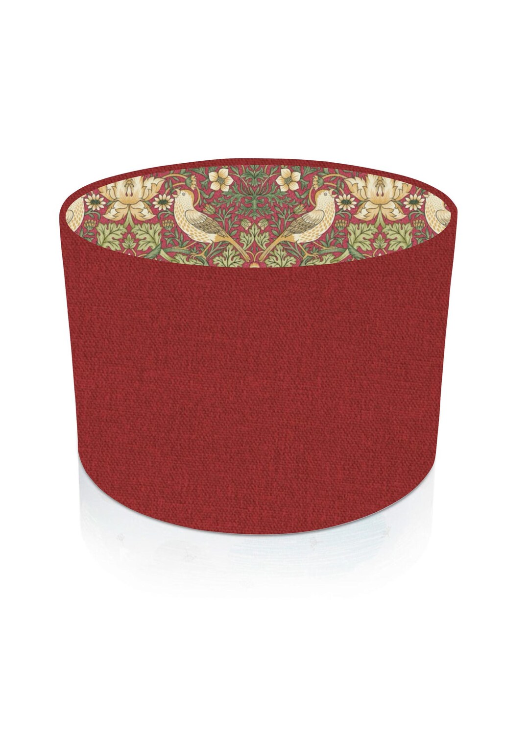 William Morris Strawberry Thief Crimson / Cardinal Red Table, Ceiling ...