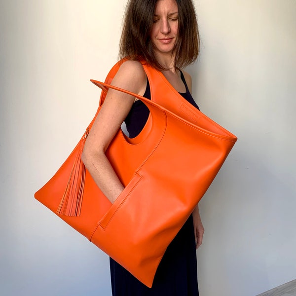 Orange Handbag - Etsy