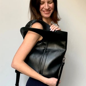 Soft Leather Handbags for Women Extra Large Tote Bag With Zipper Pocket ...