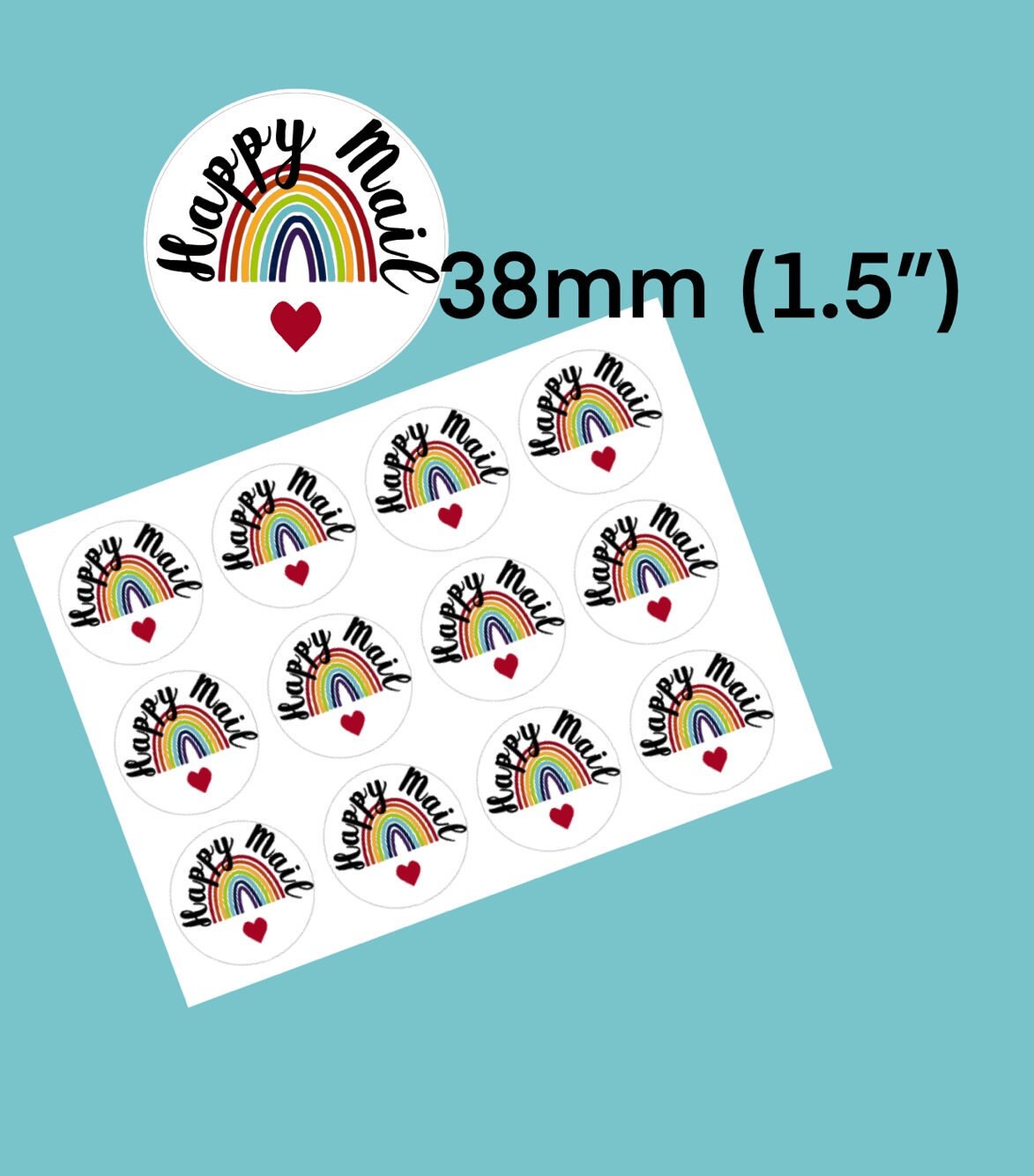 Printable Reminder Stickers Rainbow Post Box Planner Stickers Printable ...