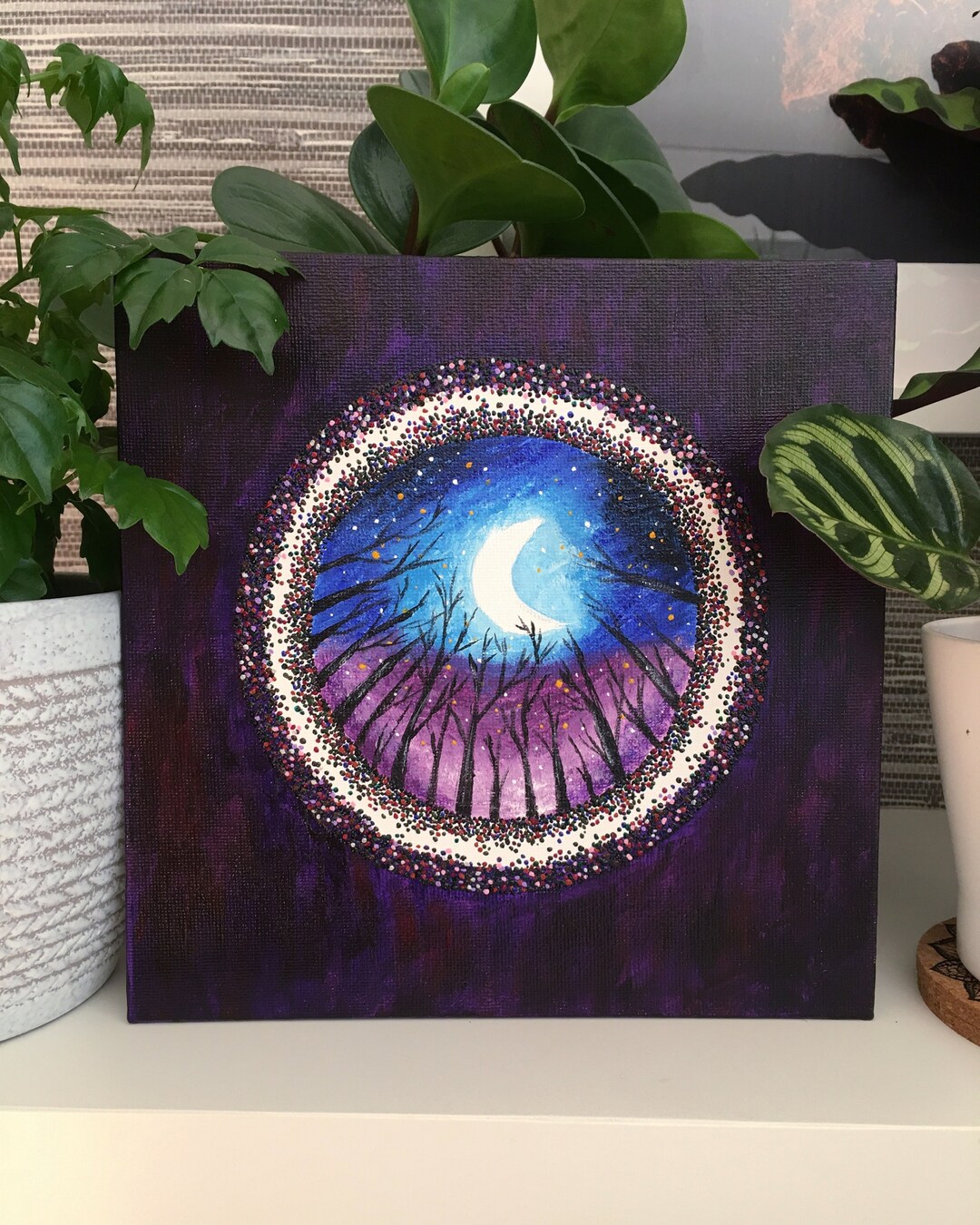 Acrylic Painting, Acrylic Moonlight Painting, Moonlight Painting - Etsy