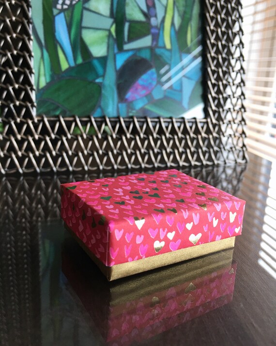 Small Handmade Gift Box Gift Box with Lid | Etsy