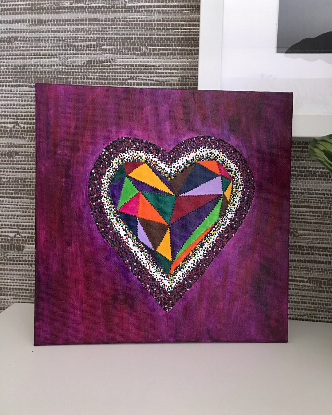 Acrylic Painting, Acrylic Heart Painting, Self Love Art - Etsy