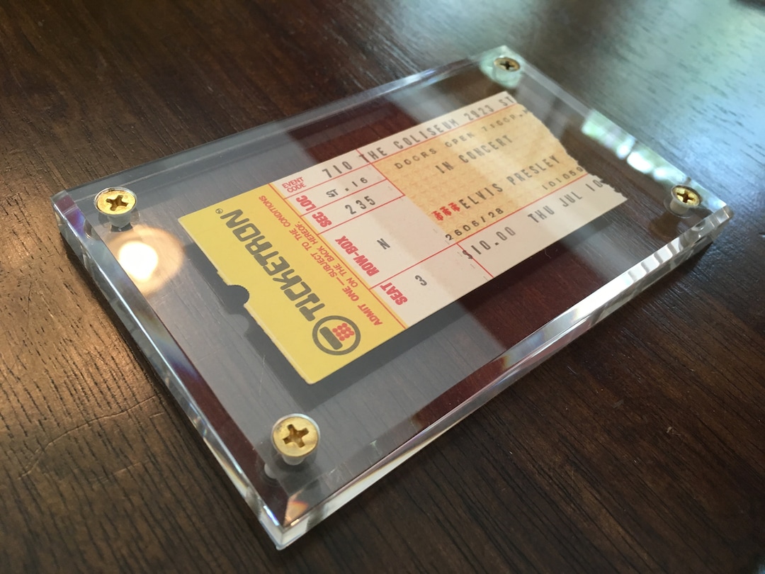 1975 Elvis Presley Authentic Original Concert Ticket Stub in Holder ...
