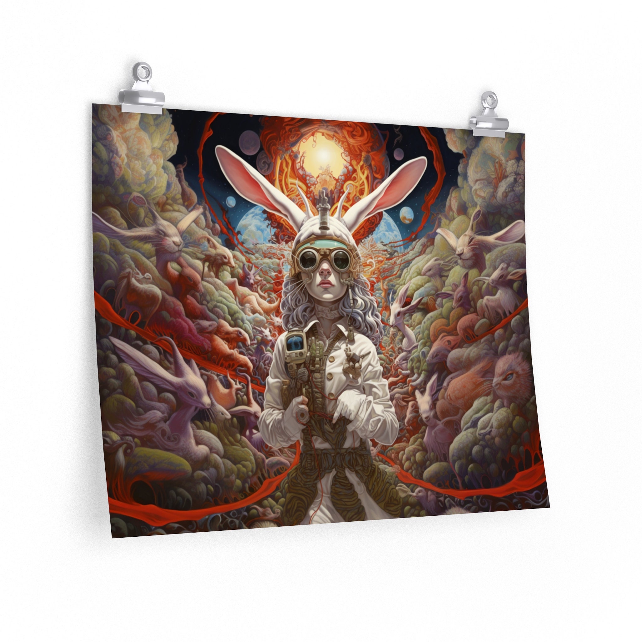 White Rabbit Art Print - Etsy