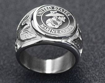 Mens Usmc Ring | Etsy