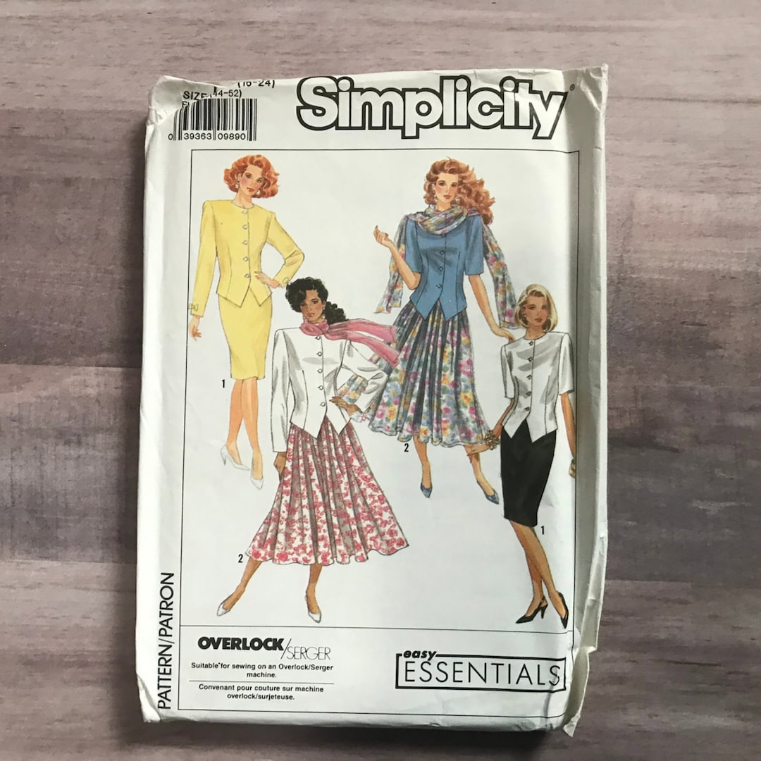 Misses Petite Skirt, Unlined Jacket, and Scarf Pattern | Simplicity ...