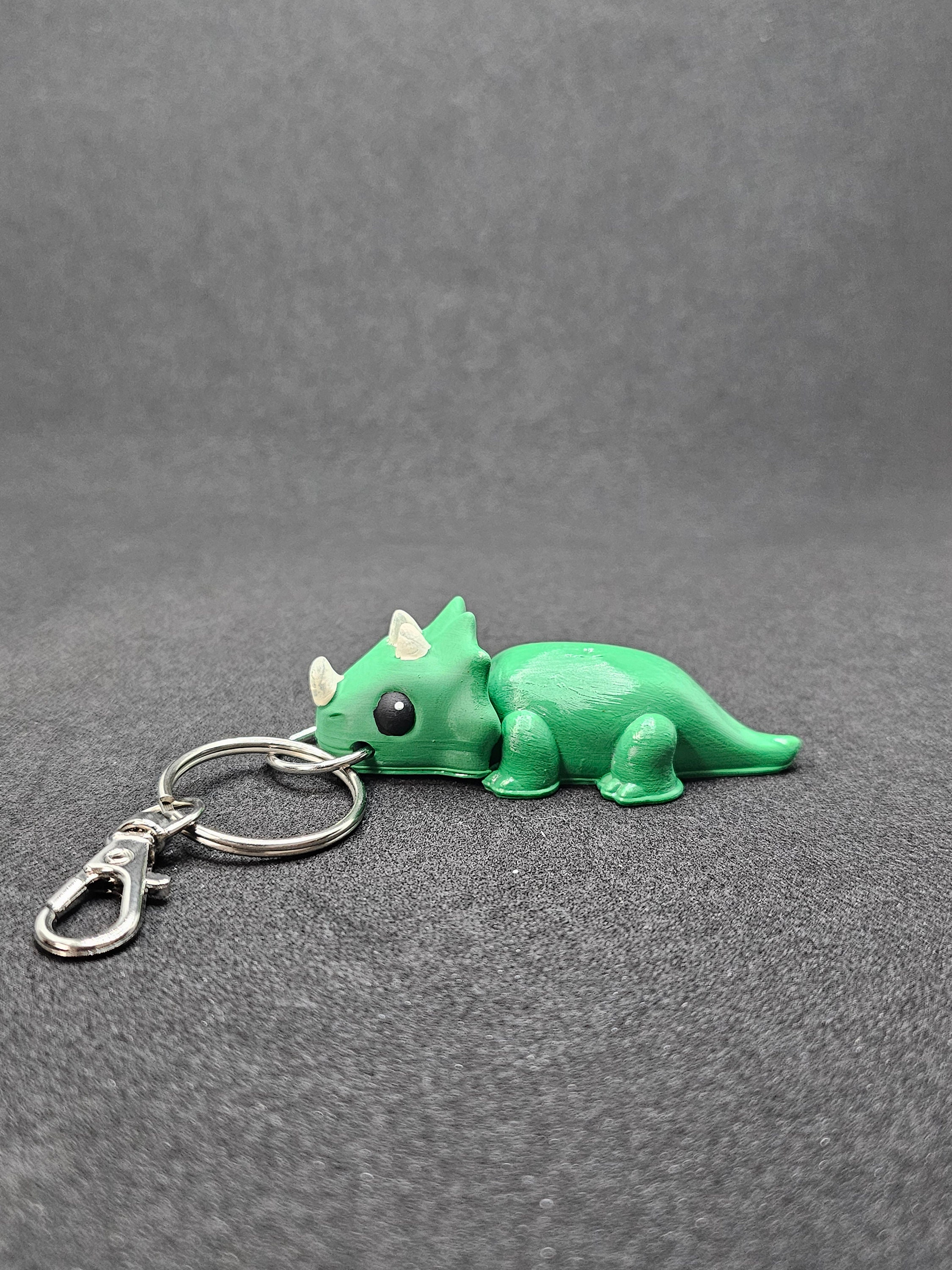 Articulated Triceratops Keychain - Etsy