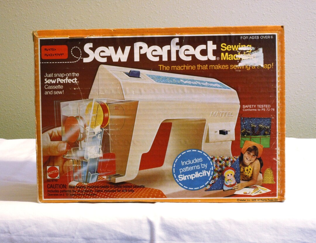 Vintage 1976 Mattel Sew Perfect Child's Sewing Machine - Etsy