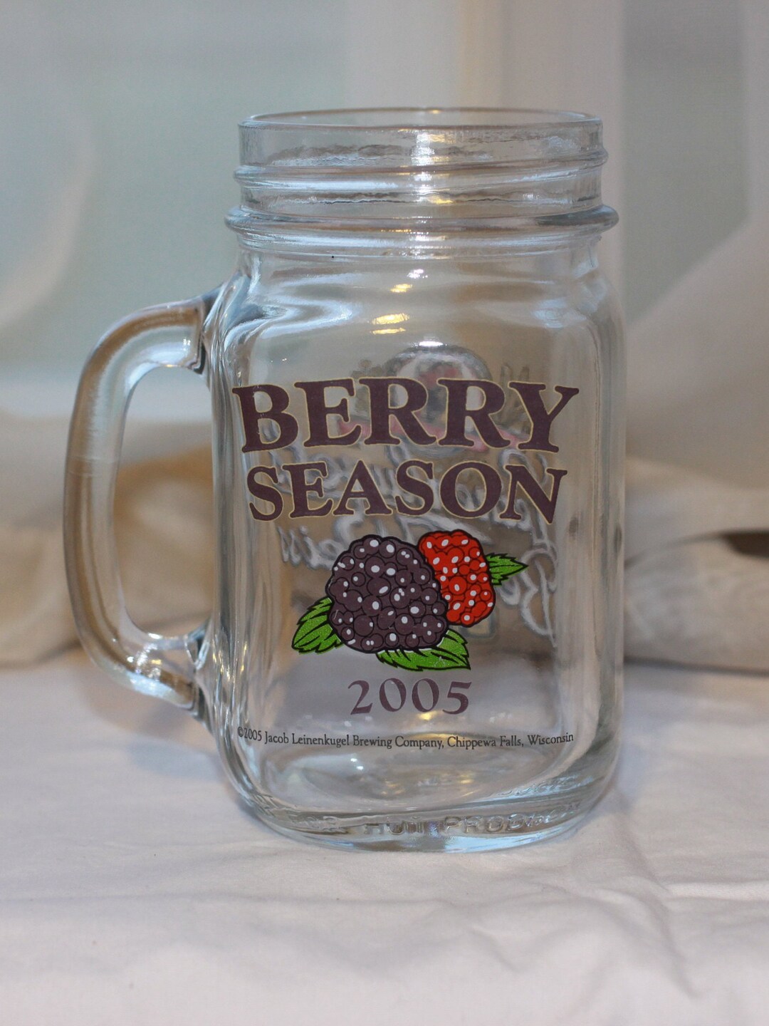 Leinenkugel’s Berry Weiss Bier Mason Jar Glass Chippewa Falls, WI - Etsy
