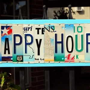 HAPPY HOUR - Custom License Plate Sign - Fathers Day, Beer Lover, Bar ...