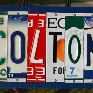 Custom 6 Letter License Plate Sign - Design Your Own, Vintage Wood Sign ...