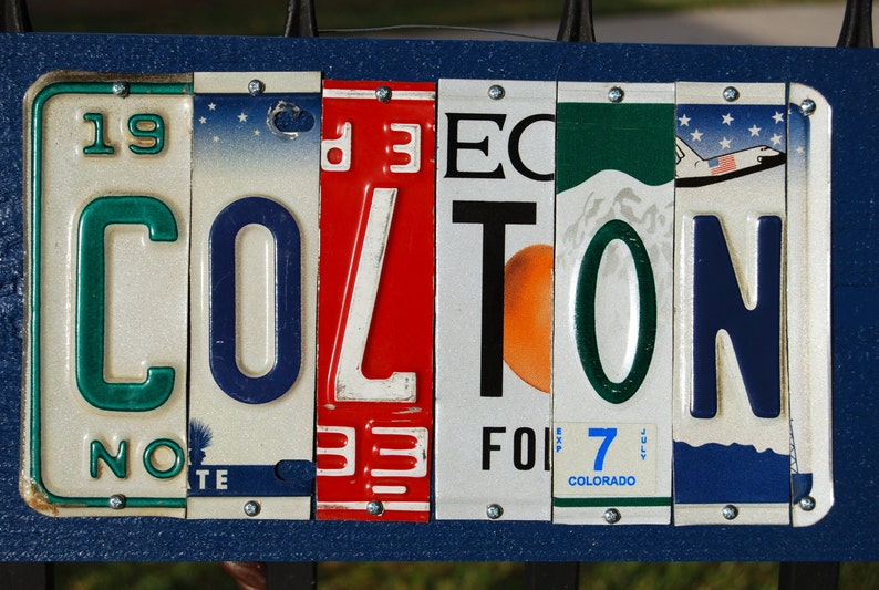 Custom 6 Letter License Plate Sign Design Your Own Vintage Etsy custom-6-letter-license-plate-sign-design-your-own-vintage-etsy