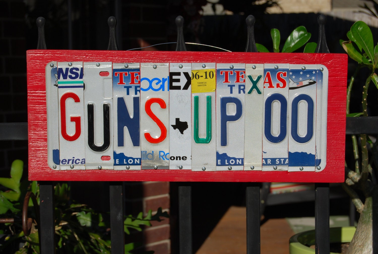 Custom 8 letter license plate sign | Etsy